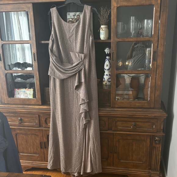 Betsy & Adam | Dresses | Betsy Adam Asymmetrical Brown Dress | Poshmark